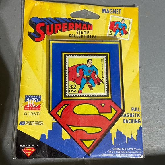 DC Comics | Other | New Superman Stamp 32 Stamp On Magnet From Postal ...